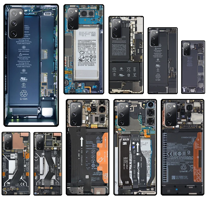 Motherboard Circuit Board Silicone Case For Samsung Galaxy S22 S21 ...