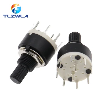 1PCS SR16 Plastic 16MM Rotary Band switch 2 Pole 3 4 position 1 Pole 5 ...