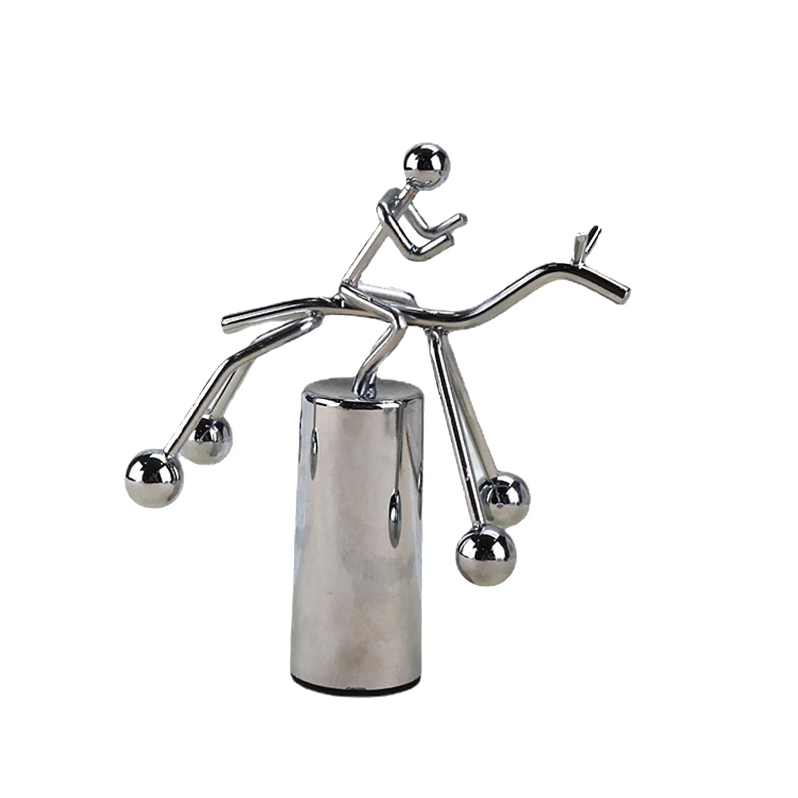 Metal Balance Ball Ornament Newton Pendulum Iron Man Cradle Creative ...