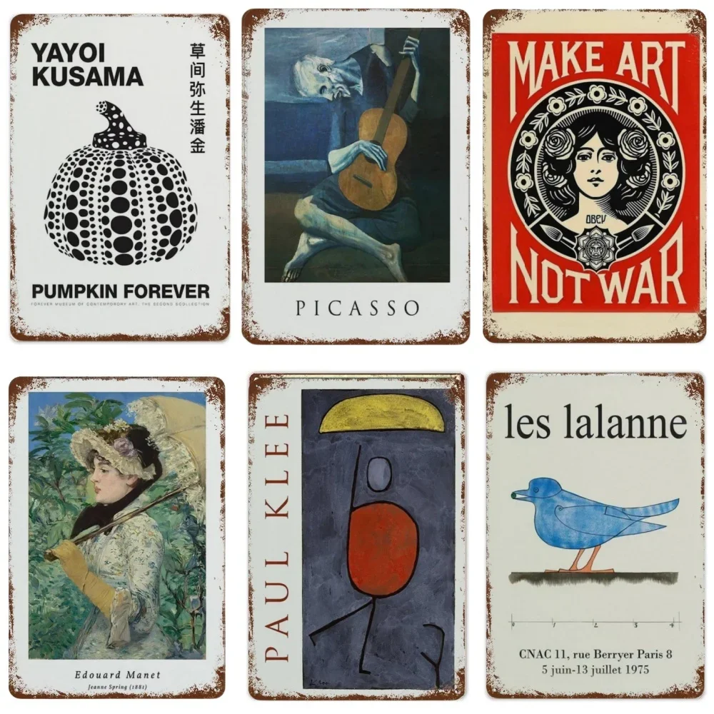 Paul-Klee-Yayoi-Kukasa-Hokusai-ecl-ctico-Metal-Ting-Signs-Decor-Posters ...
