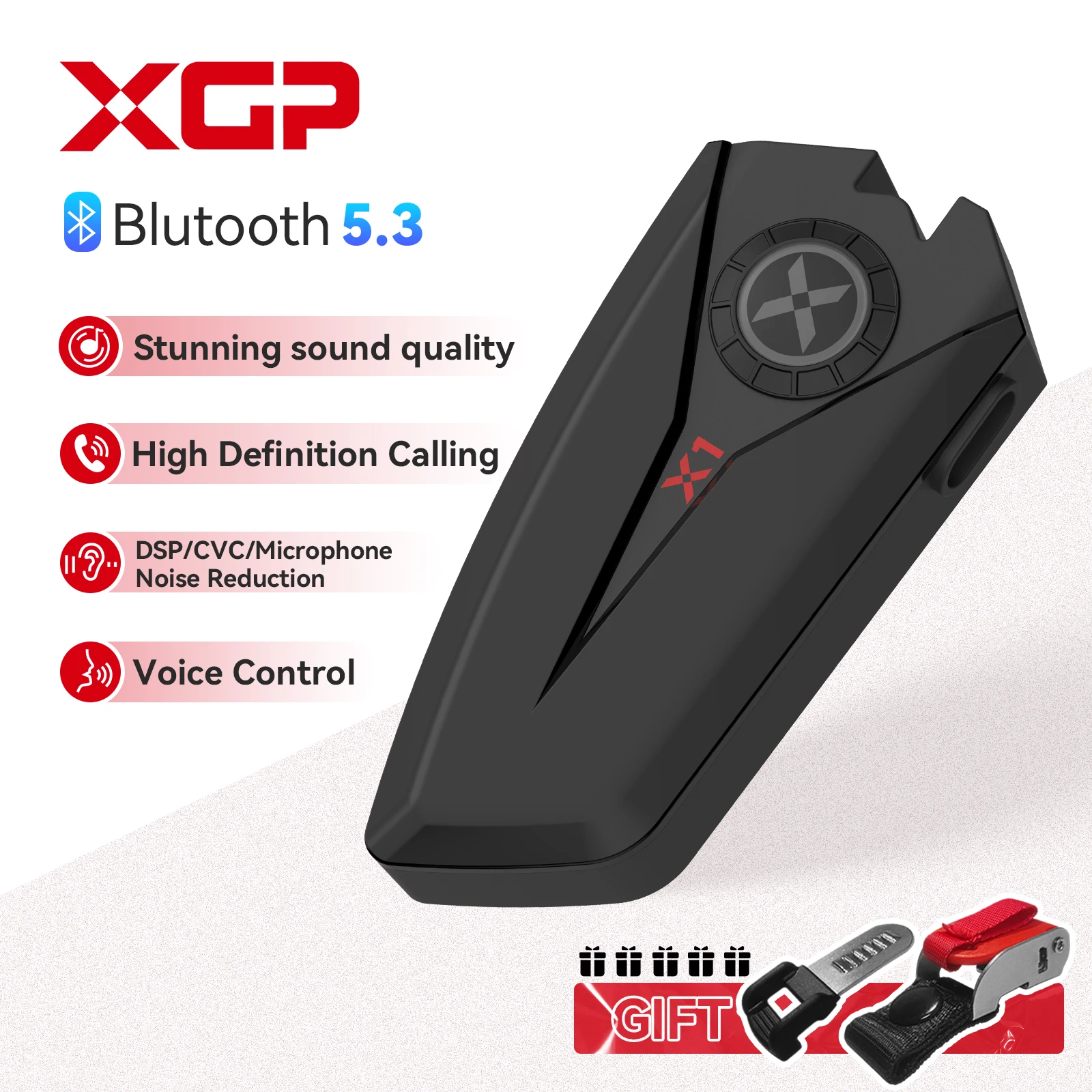 XGP-X1-Motorcycle-Helmet-Bluetooth-Headset-with-Voice-Controls-Automatic-Call-Answering-Function ...