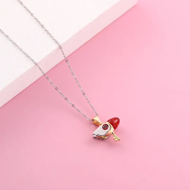 Anime Card Captor Sakura Kinomoto Star Wand Key Necklace