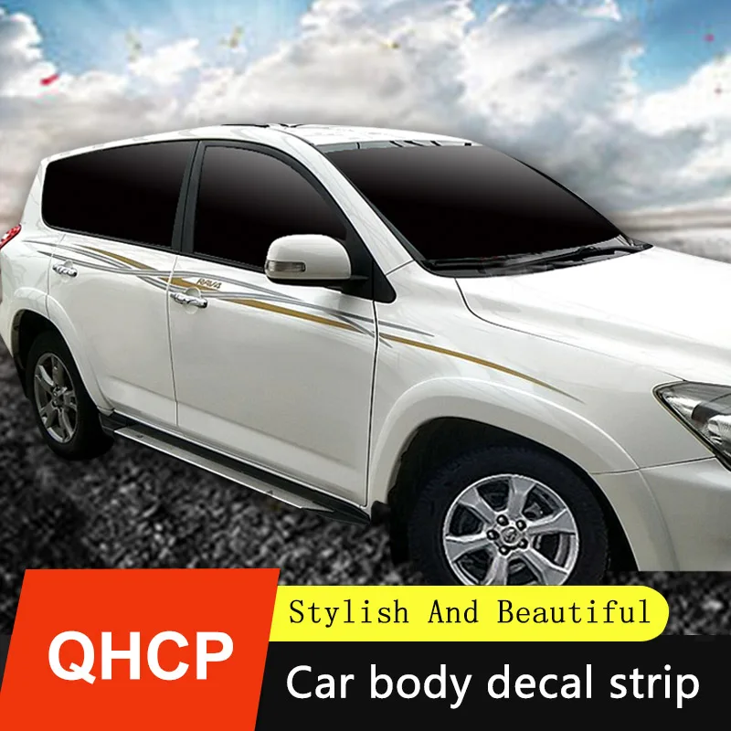 QHCP-Car-Sticker-Body-Color-Bar-Door-Waistline-Pull-Flower-Color-Strip ...