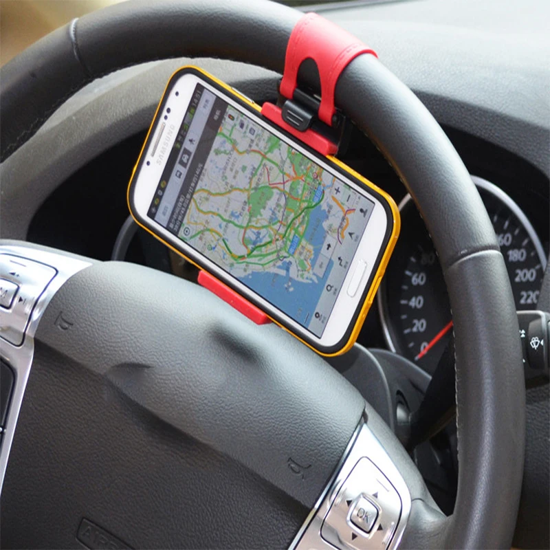 1PC Universal Car Phone Holder Steering Wheel Phone Navigation Mount ...