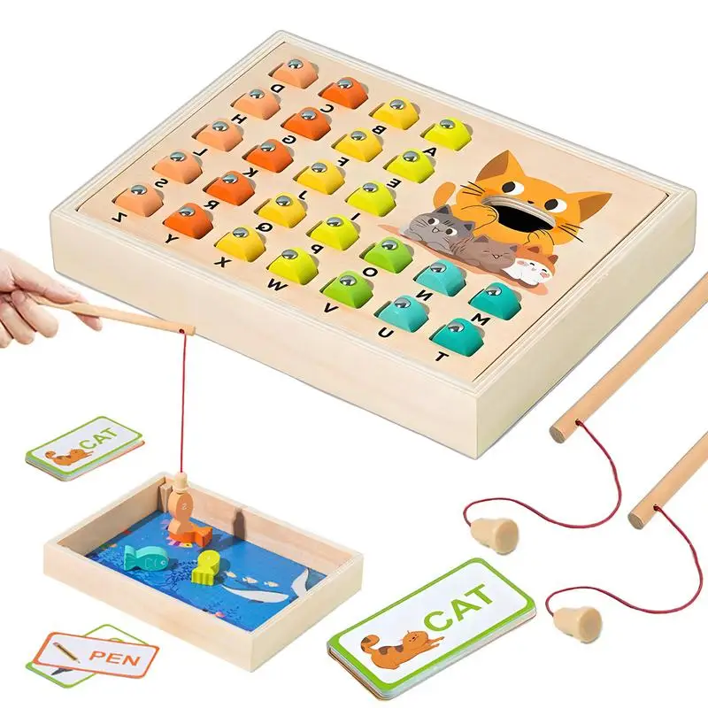 Magnetic-Fishing-Game-Word-Spelling-Learning-Box-Brinquedo-De-Pesca-De ...