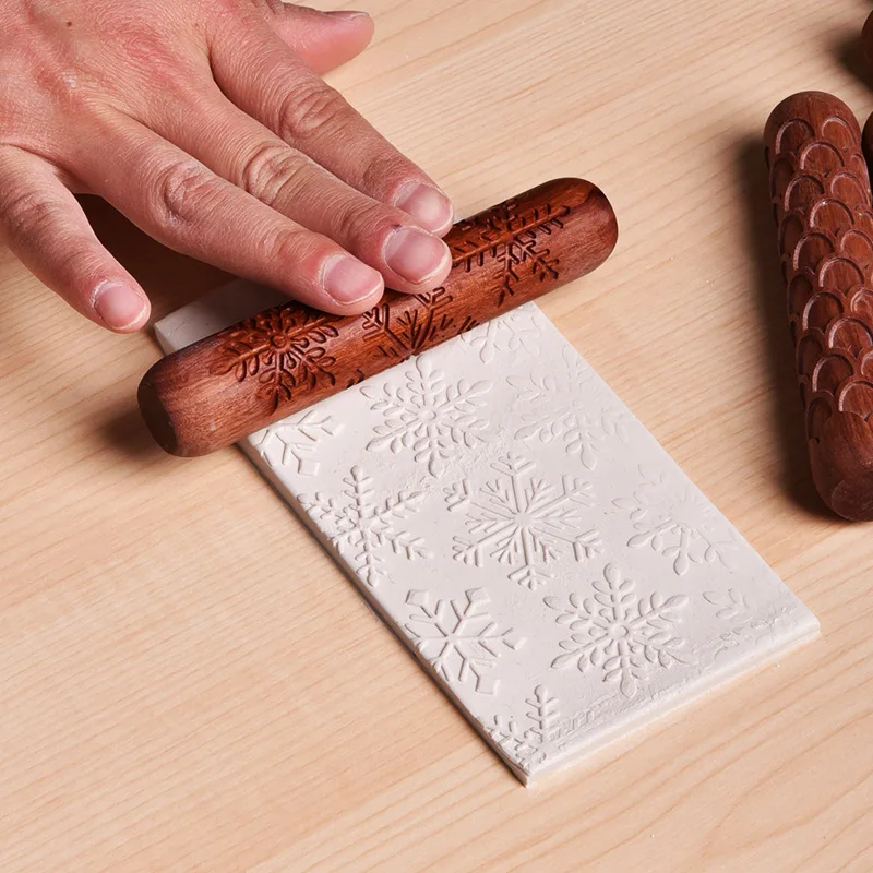 Ceramic-Tools-Wooden-Texture-Mud-Roll-Embossing-Stick-School-Pottery ...