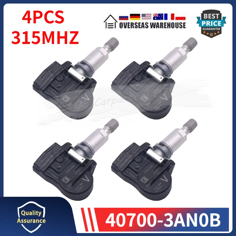 40700-3AN0B-Car-Tire-Pressure-Monitoring-Sensor-4PCS-For-Nissan-Frontier-Maxima-NV200-Sentra ...
