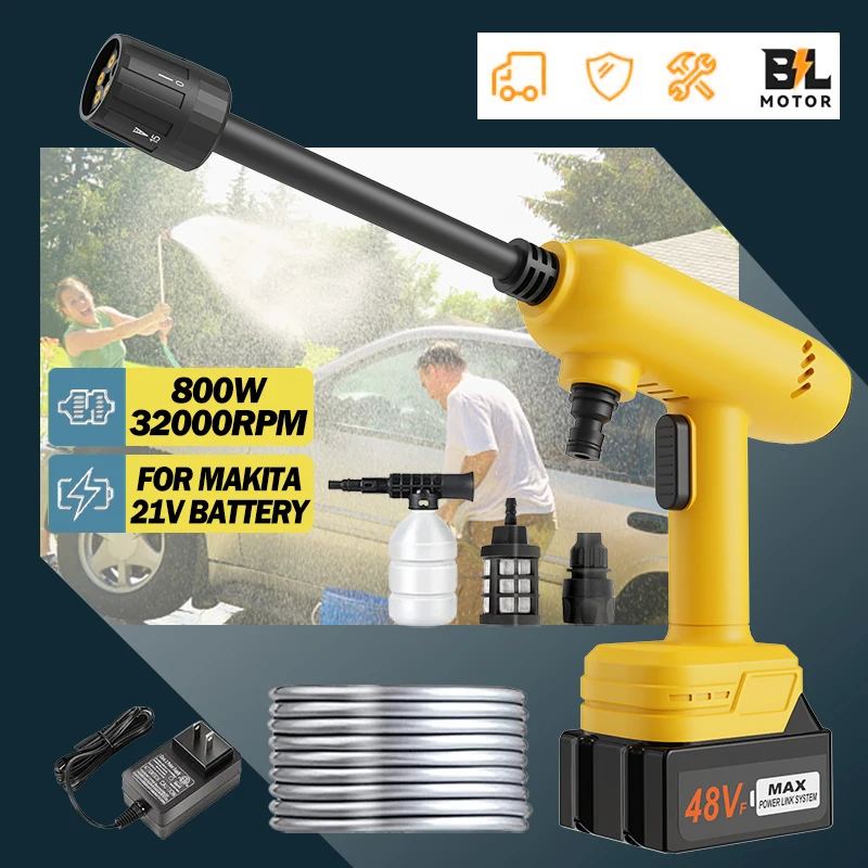 Brushless-100bar-800W-High-Pressure-Washer-Car-Wash-Cleaning-Water-Gun ...