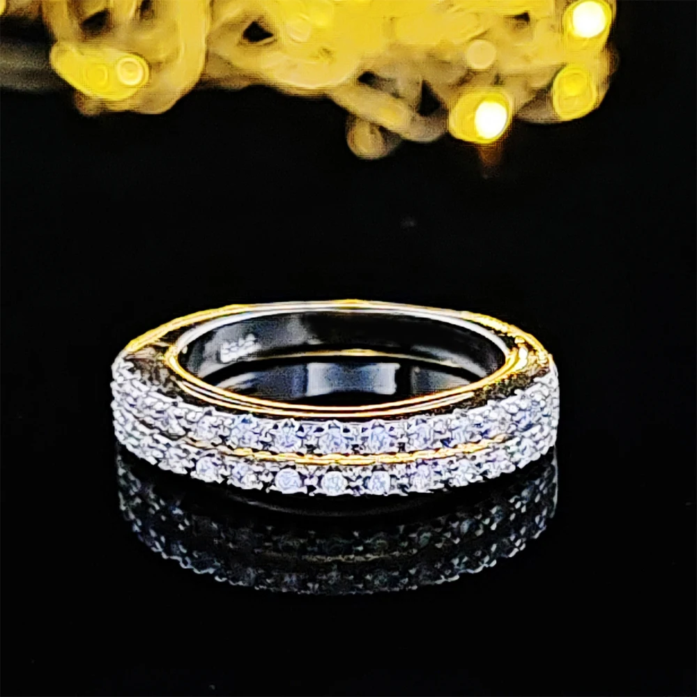 Original Arrivals Silver Color Aesthetic Wedding Band Eternity Ring ...