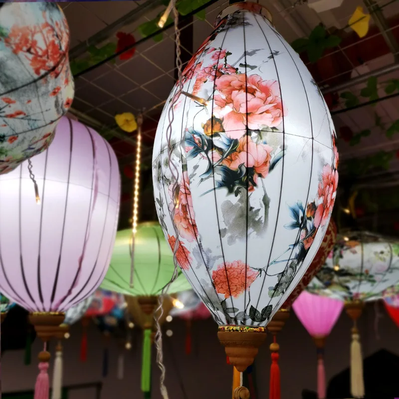 14 Inch Chinese Traditional Palace Lantern Outdoor Waterproof Silk ...
