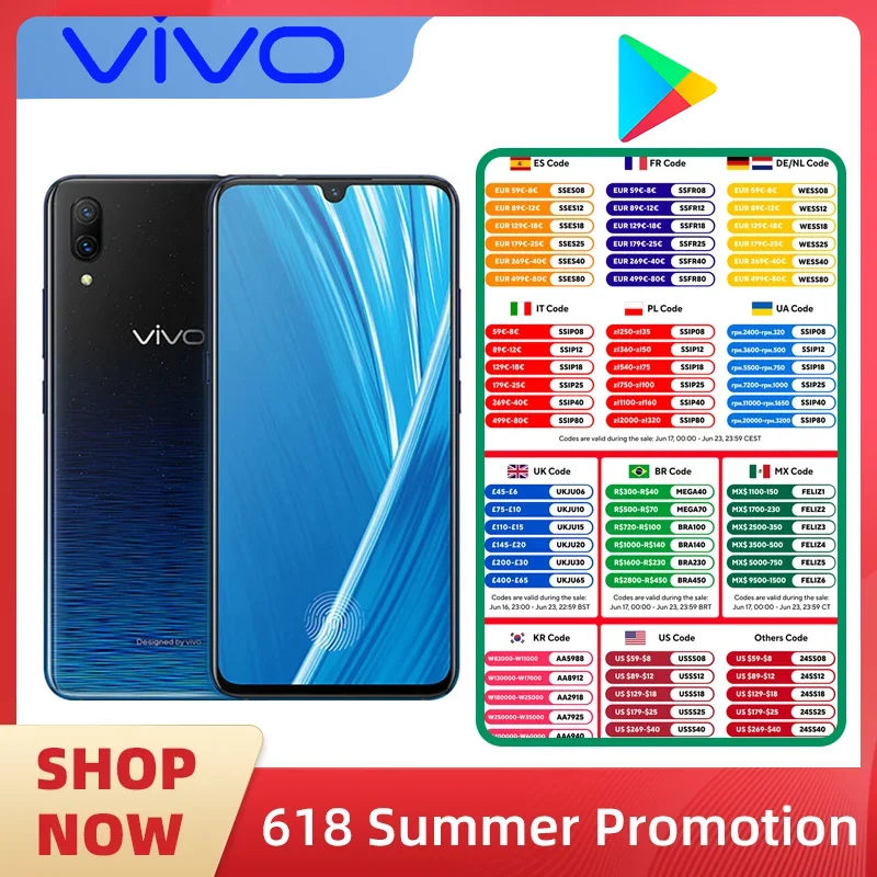 VIVO-X23-4G-Smartphone-telefone-usado-original-Qualcomm-Snapdragon-capacidade-da-bateria-670AIE ...