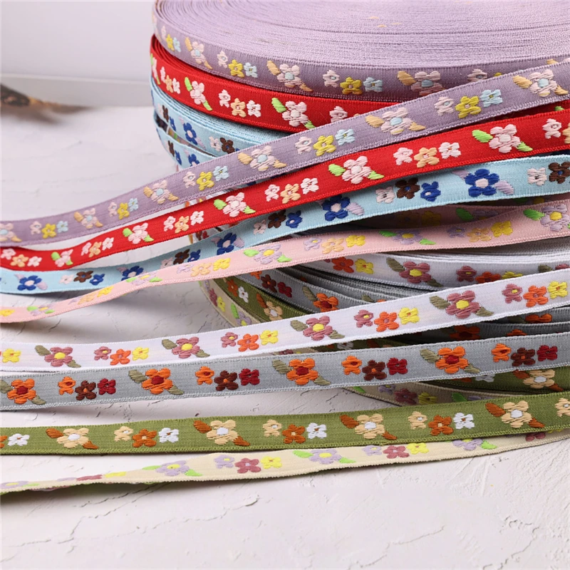 5Yards 1CM Cute Little Flower Floral Jacquard Ribbon Embroidery Lace ...