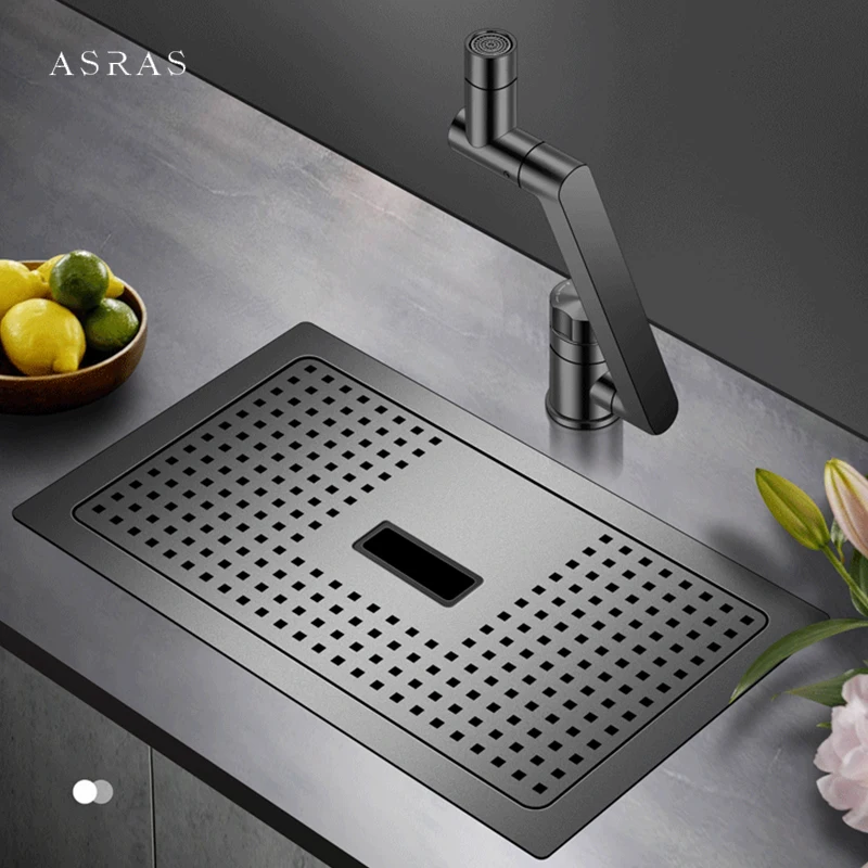 ASRAS Mini Bar Counter Sink Single Hidden Cover Small Size Island Sinks ...