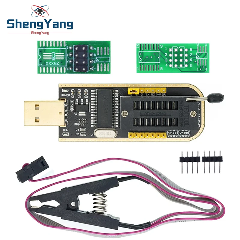 CH341A/CH341B 24 25 Series EEPROM Flash BIOS USB Programmer Module ...