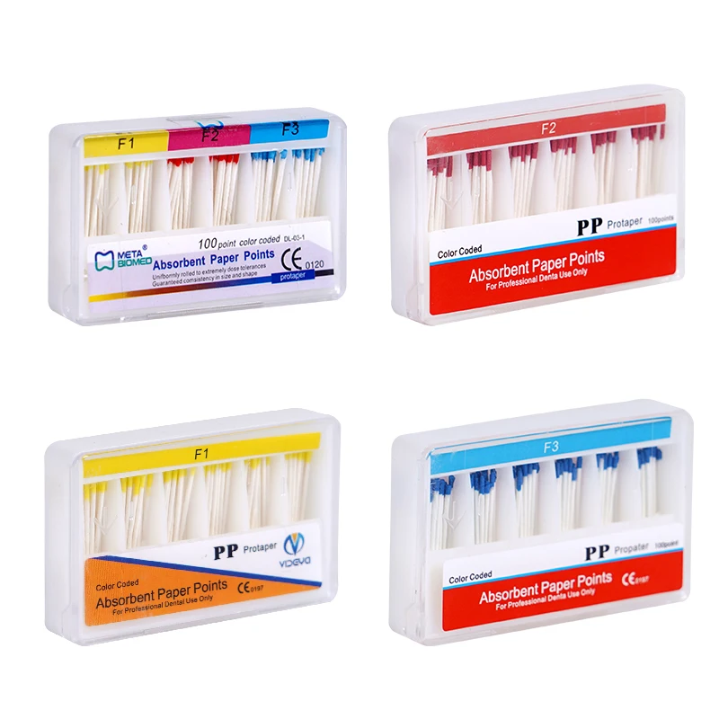 100pcs-box-F1-F2-F3-Dental-Absorbent-Paper-Points-Taper-Cotton-Fiber ...