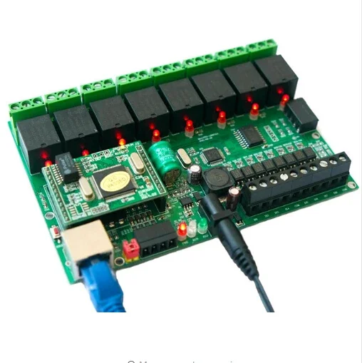 Сетевое РЕЛЕ 8 в 8, 10 А, смарт-контроллер, TCP IP UDP Ethernet ...