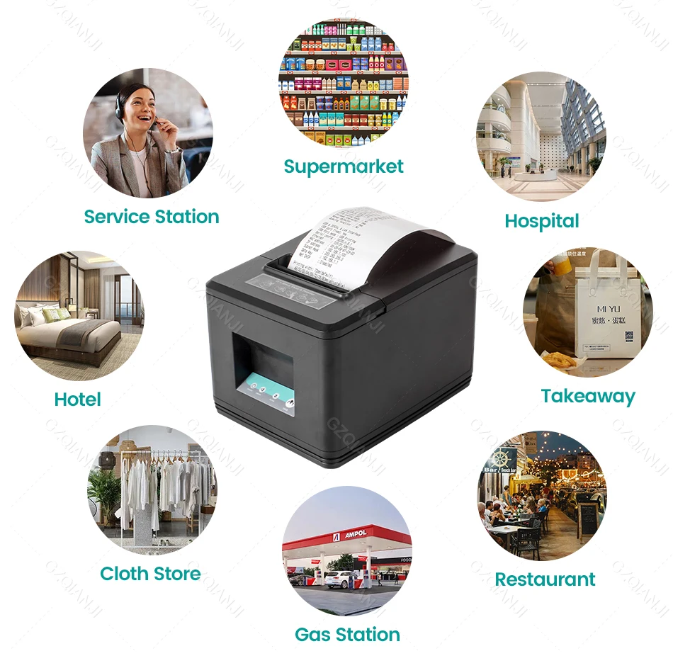 USB - Imprimante de tickets de caisse à tiroir thermique de 80mm ...