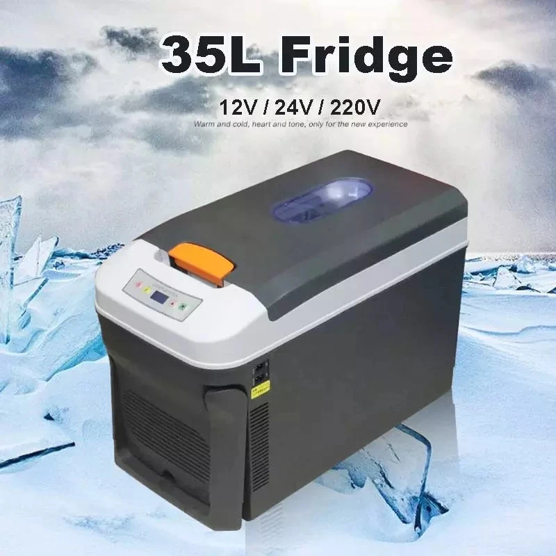 35L Mini Refrigerator Cold & Warm Dual-purpose Portable Outdoor Camping ...