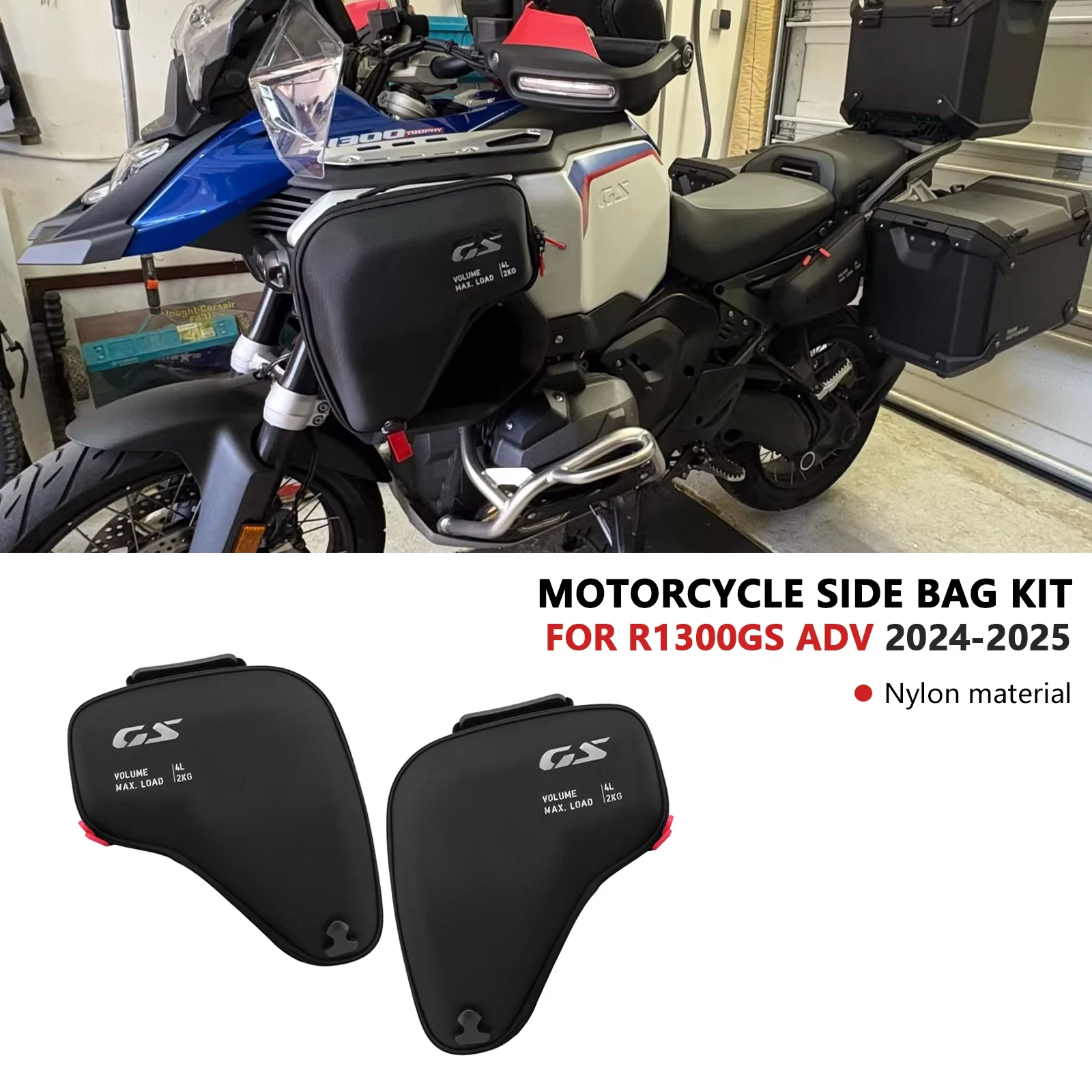 For Motorcycle Side Frame Bag Waterproof Bag Storage Package Bags R1300 ...
