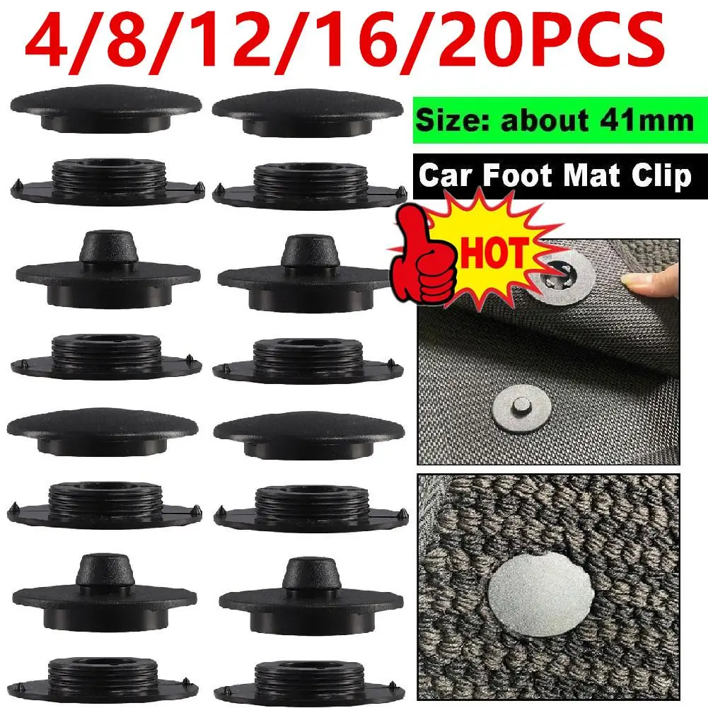 Universal-Car-Floor-Mat-Anti-Skid-Fixer-Grips-Double-Layer-Fixed-Clips ...