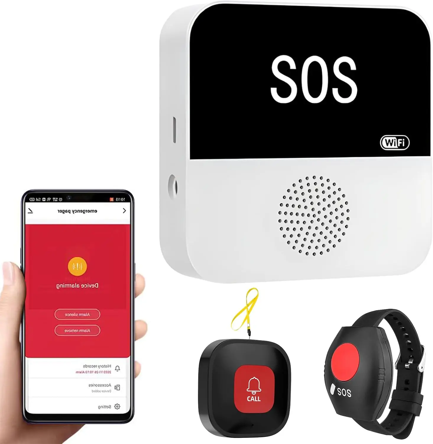 Botón de llamada de emergencia para personas mayores, sistema de alerta ...
