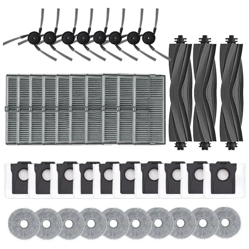 For-Dreame-X40-Ultra-X40pro-Accessories-Rubber-Roller-Side-Brush-Filter ...