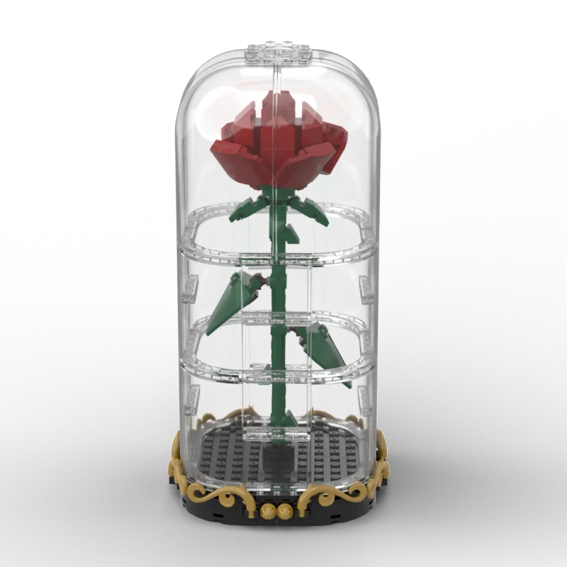 193PCS-Moc-Building-Blocks-Model-Transparent-glass-roses-Technical ...