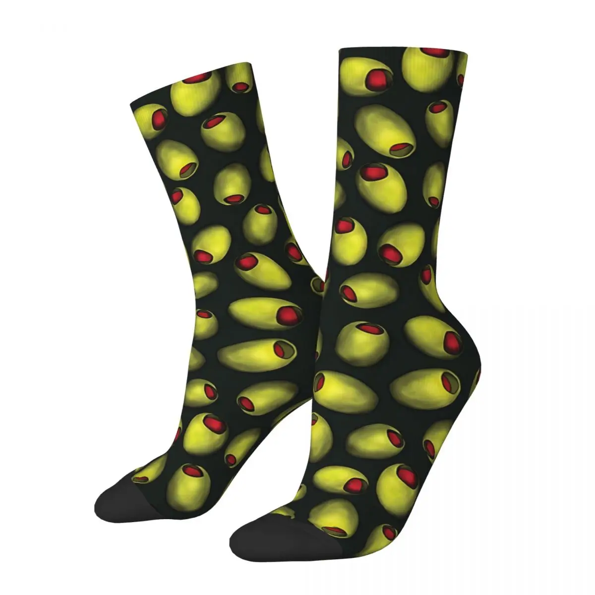 Vintage-Green-Olives-Men-s-Socks-Fruits-Food-Unisex-Harajuku-Seamless ...
