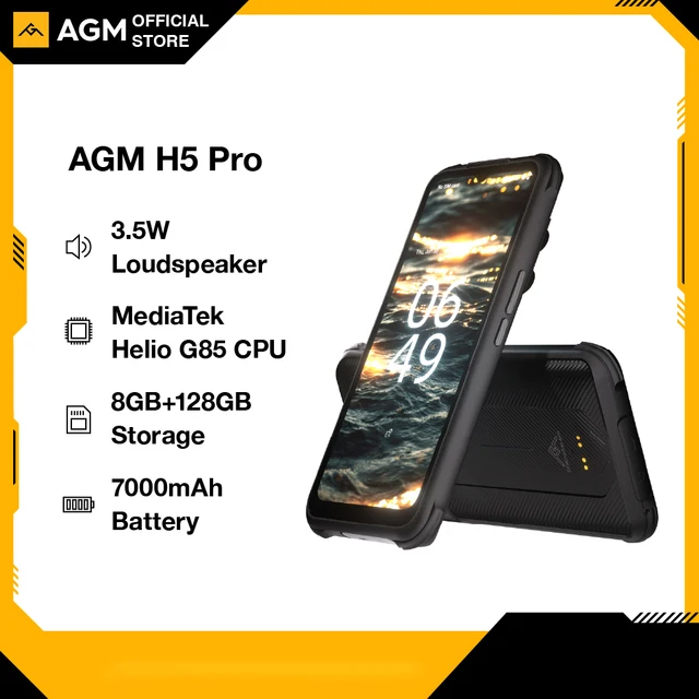 AGM H5 Pro Global Version 8+128G Rugged Smartphone MTK G85 ,6.5"48MP ...