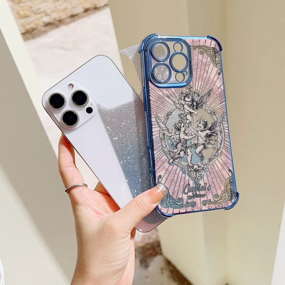 Luxury Cupid Angel Shockproof Glitter Phone Case for Samsung A03 (DDLP ...