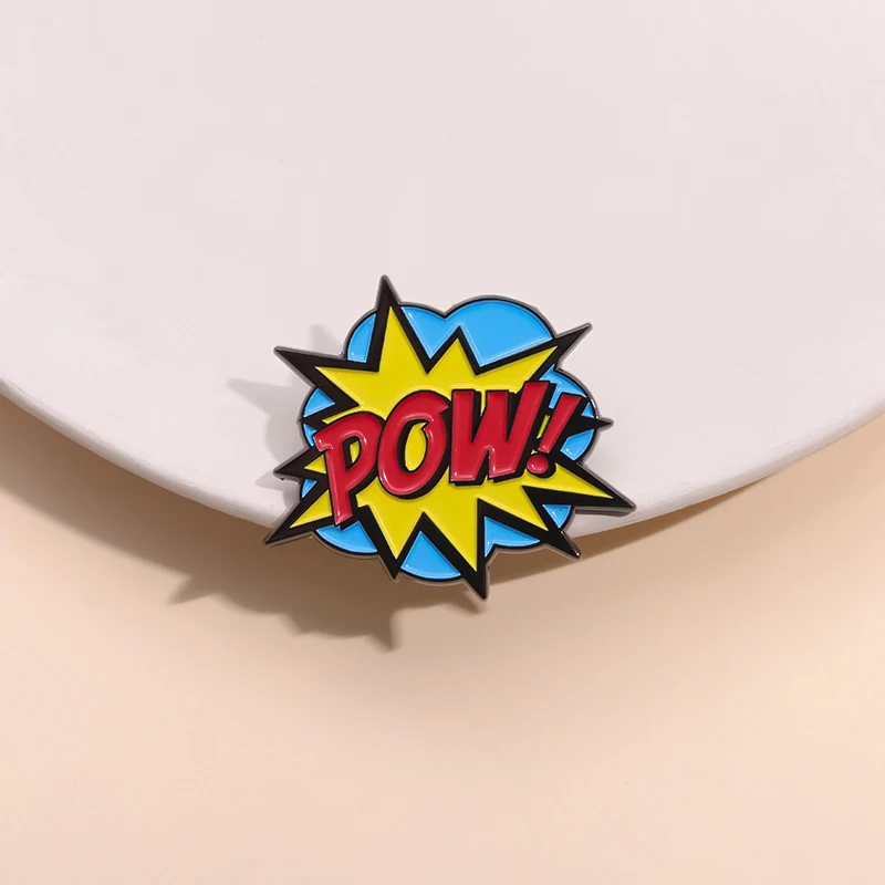 Explosion-Or-Violent-Impact-Pow-Enamel-Pins-Sudden-Sound-Of-Sound ...