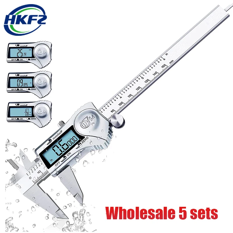 Wholesale-5-Sets-6-Inch-Digital-Caliper-Full-Stainless-Steel-Caliper ...