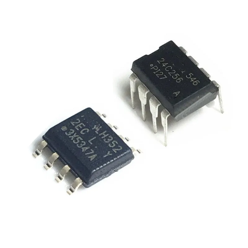 10 piezas nuevo y original, AT24C256, AT24C256C PU, DIP 8/SOP 8, bloque ...