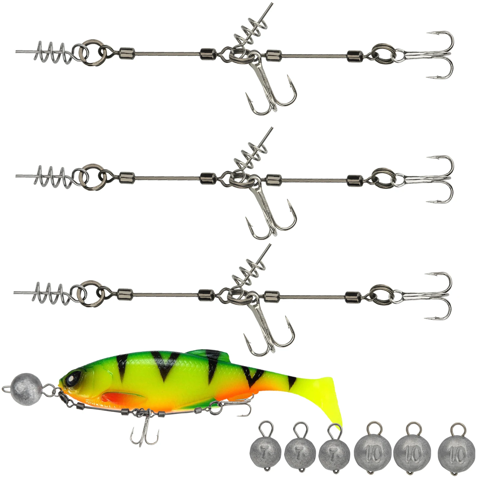 THKFISH Spinpole Stinger Fishing Rig Hook for Pin Screw Connector Set ...