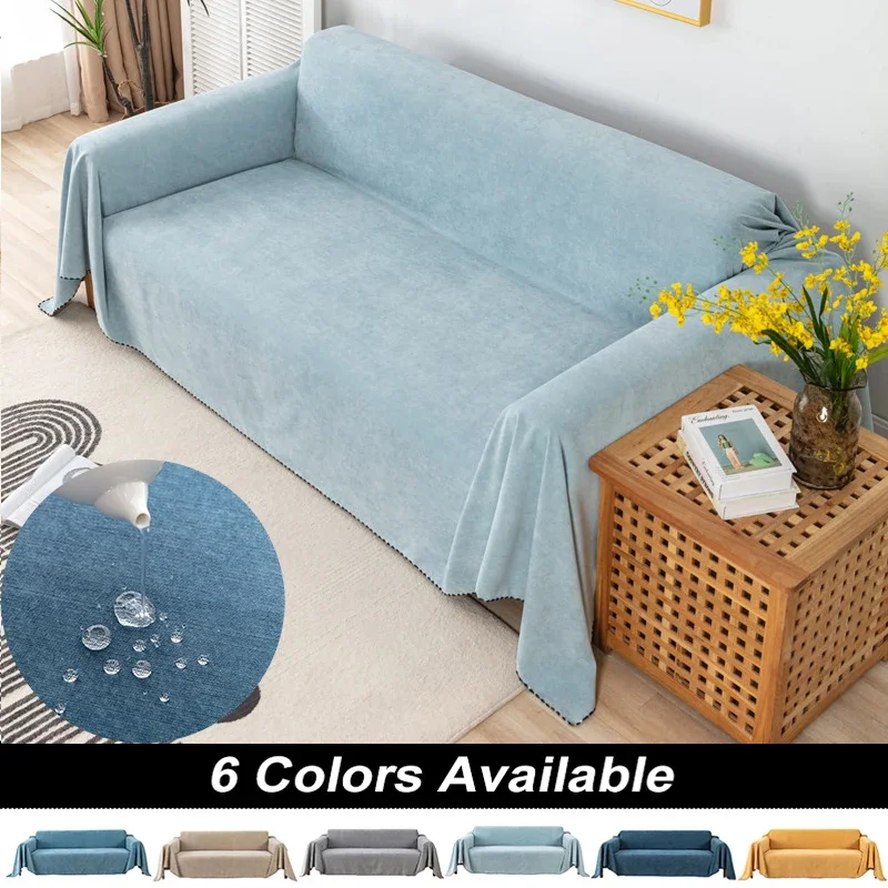 Manta-de-sof-impermeable-multiusos-cubierta-de-muebles-de-Color-s-lido ...