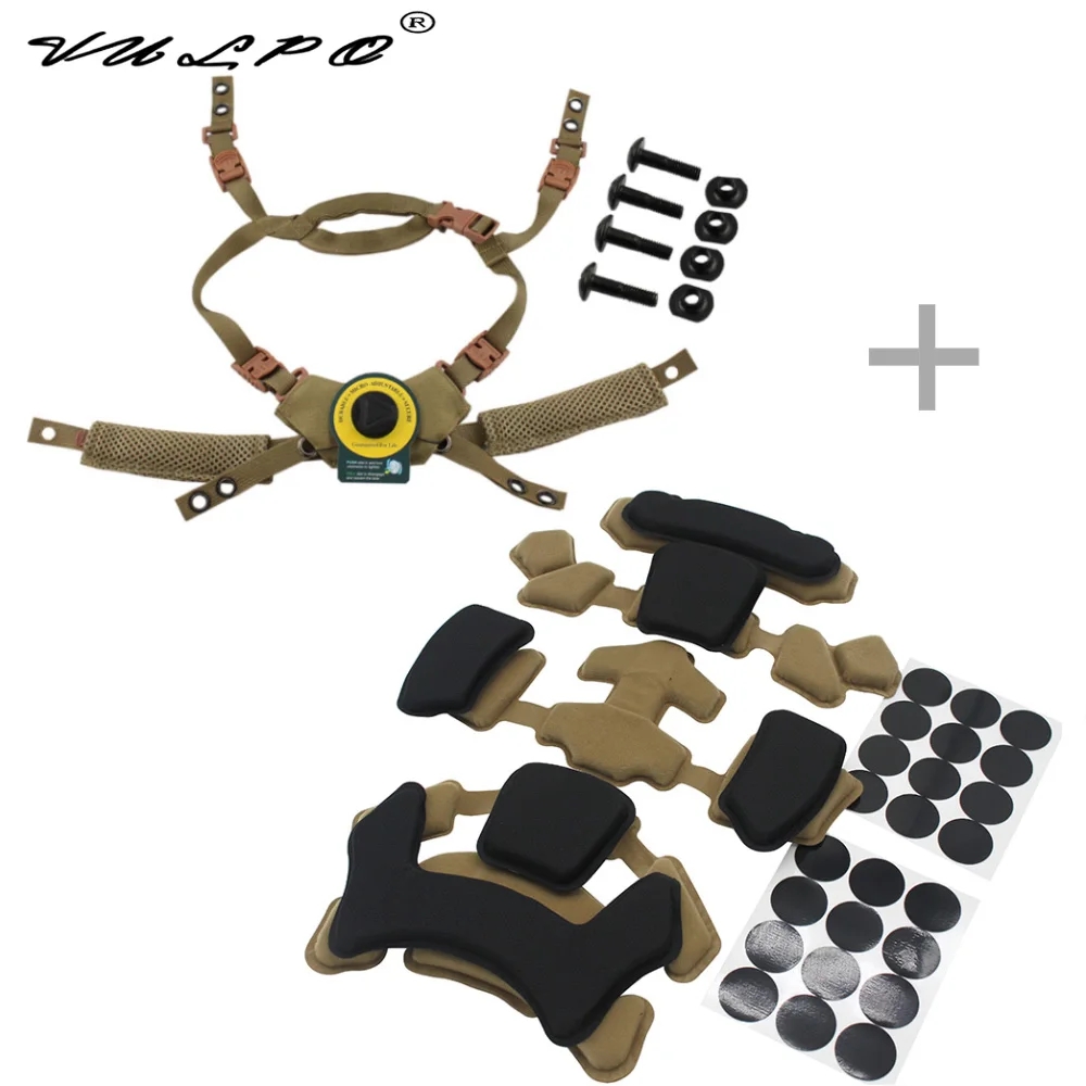 VULPO-Tactical-Helmet-Gen3-Memory-Foam-Pad-Quick-Adjust-Suspension ...