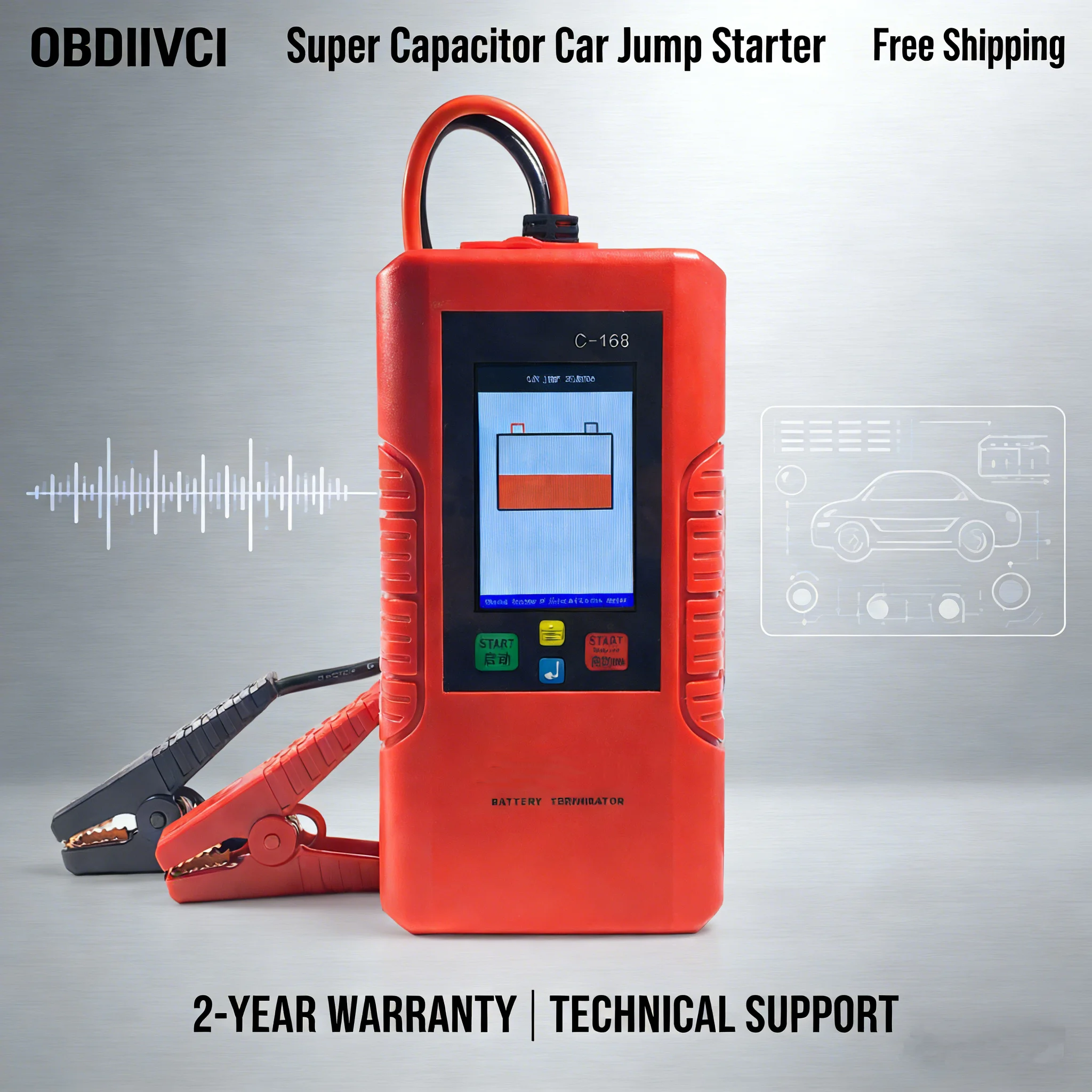 OBDIICAT C158 /C108 Super Car Booster Capacitor Jump Starter NO Battery ...
