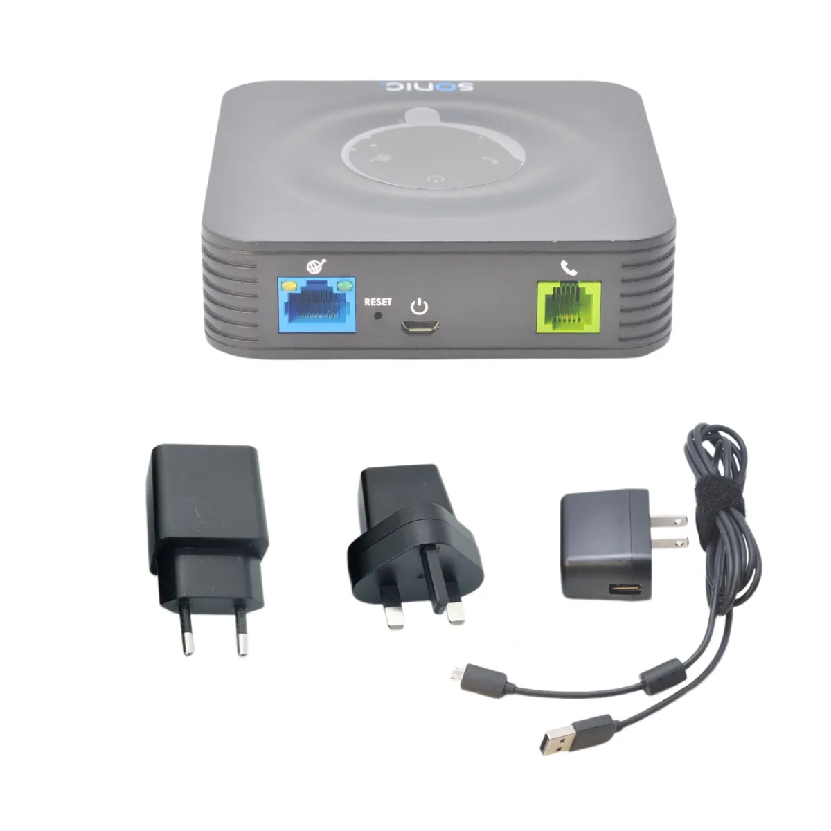 USED SONIC/Grandstream HT801 VOIP Single-Port Analog Telephone Adapter