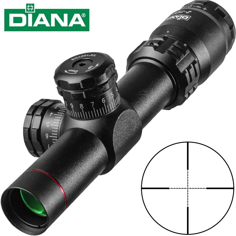 DIANA HD 2-7x20 Riflescope Mil Dot Scope Reticle Sight Rifle Scope ...