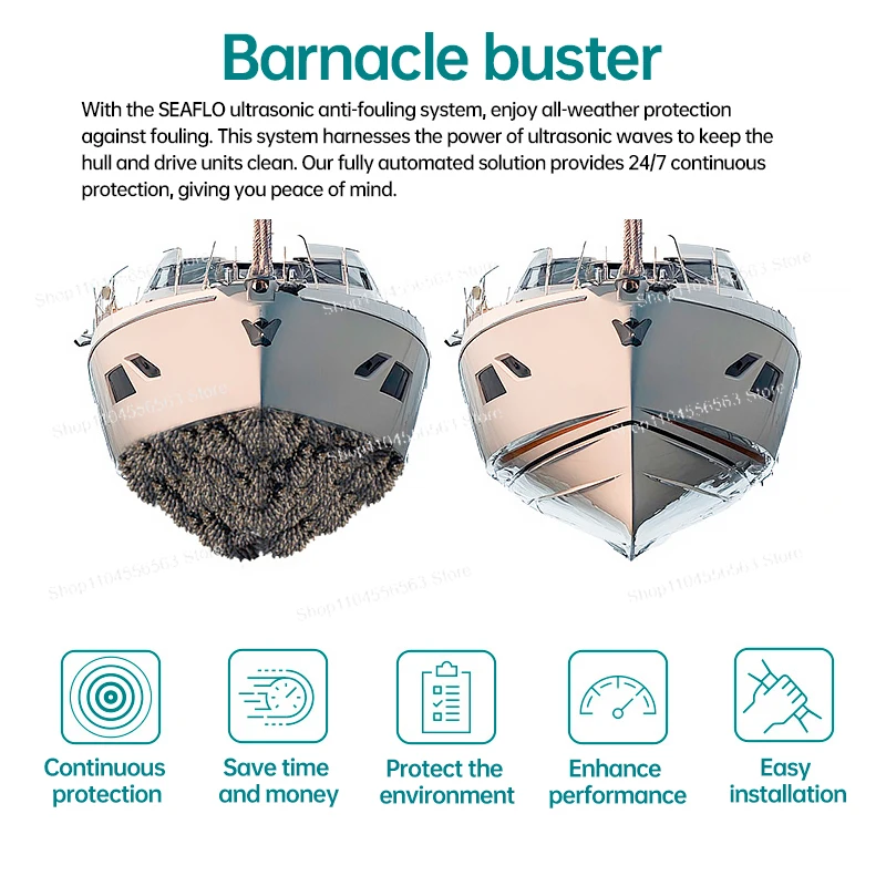 SEAFLO Ultrasonic Anti-Fouling System for Boats/Yachts - Barnacle ...