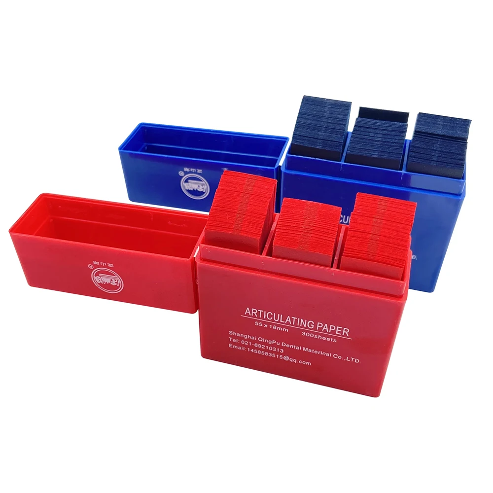 300PCS-Dental-55-18mm-Articulating-Paper-Strips-Red-Blue-Dentistry-Oral ...