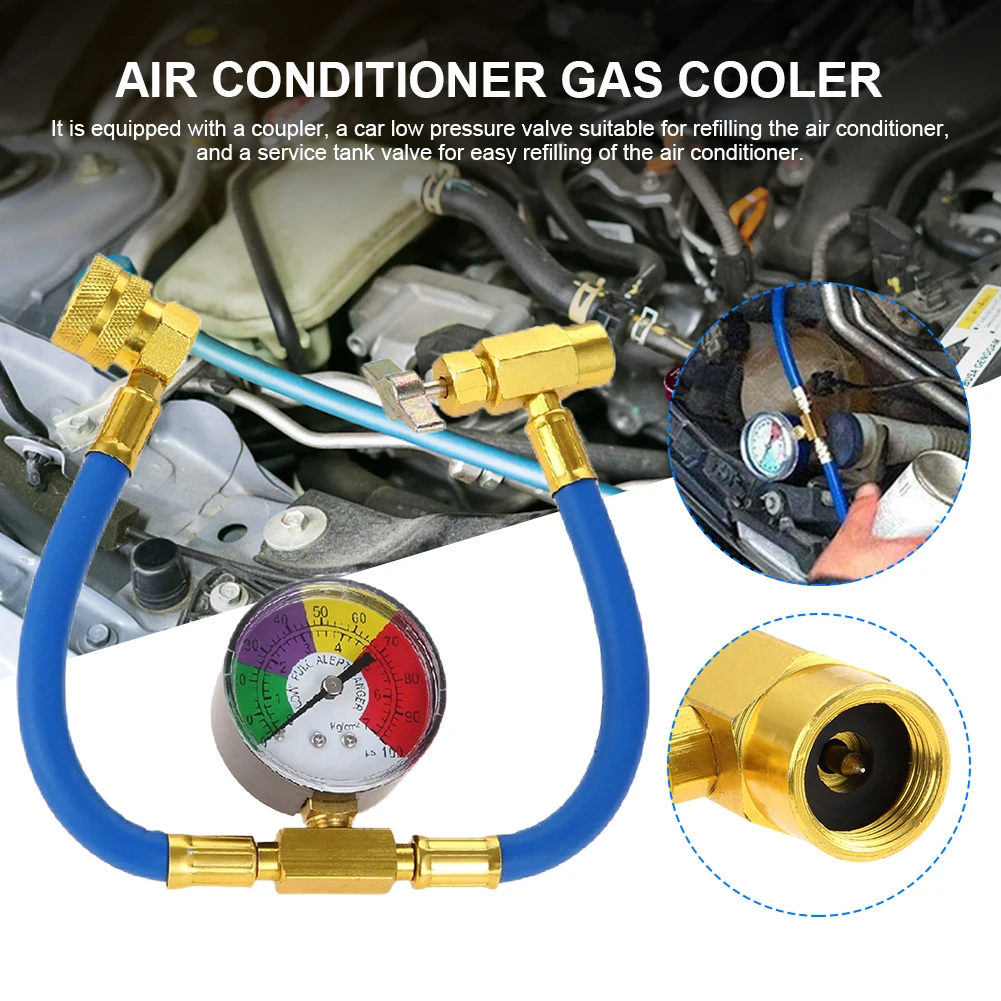 R134A-Air-Conditioner-Gas-Charging-Hose-with-Pressure-Gauge-Freon-AC ...