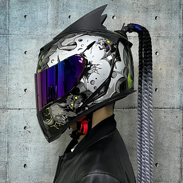 Horned Motorcycle Helmet