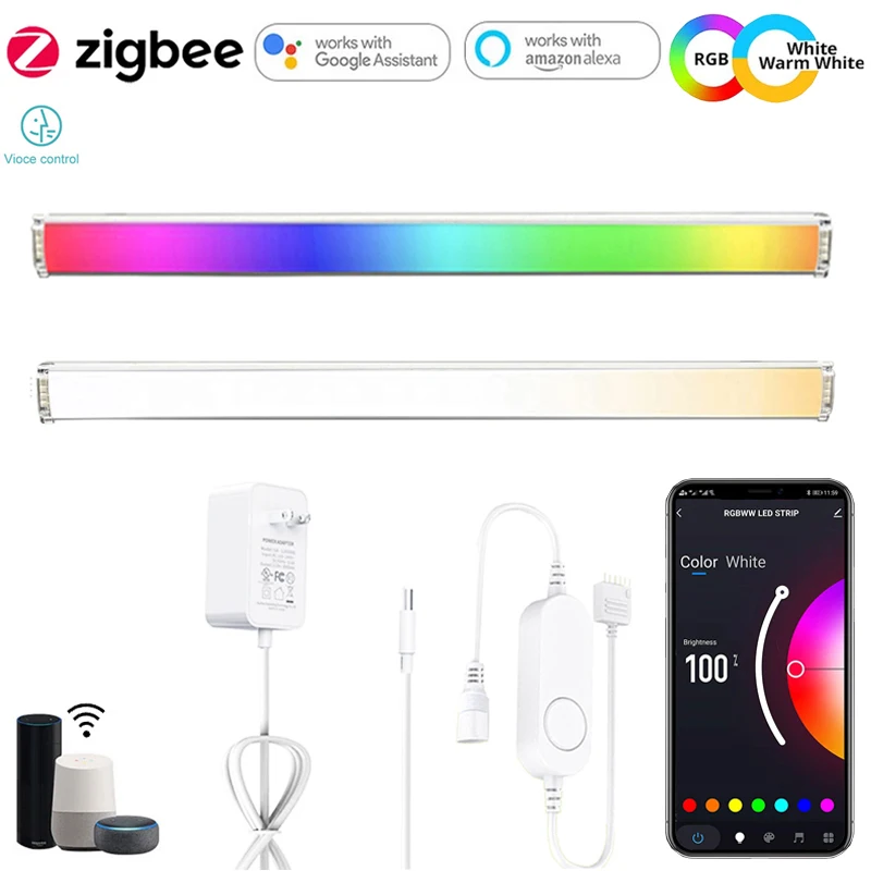 Zigbee3.0 Tuya Smart Under Cabinets LED Lights Set DC12V RGB/CCT ...