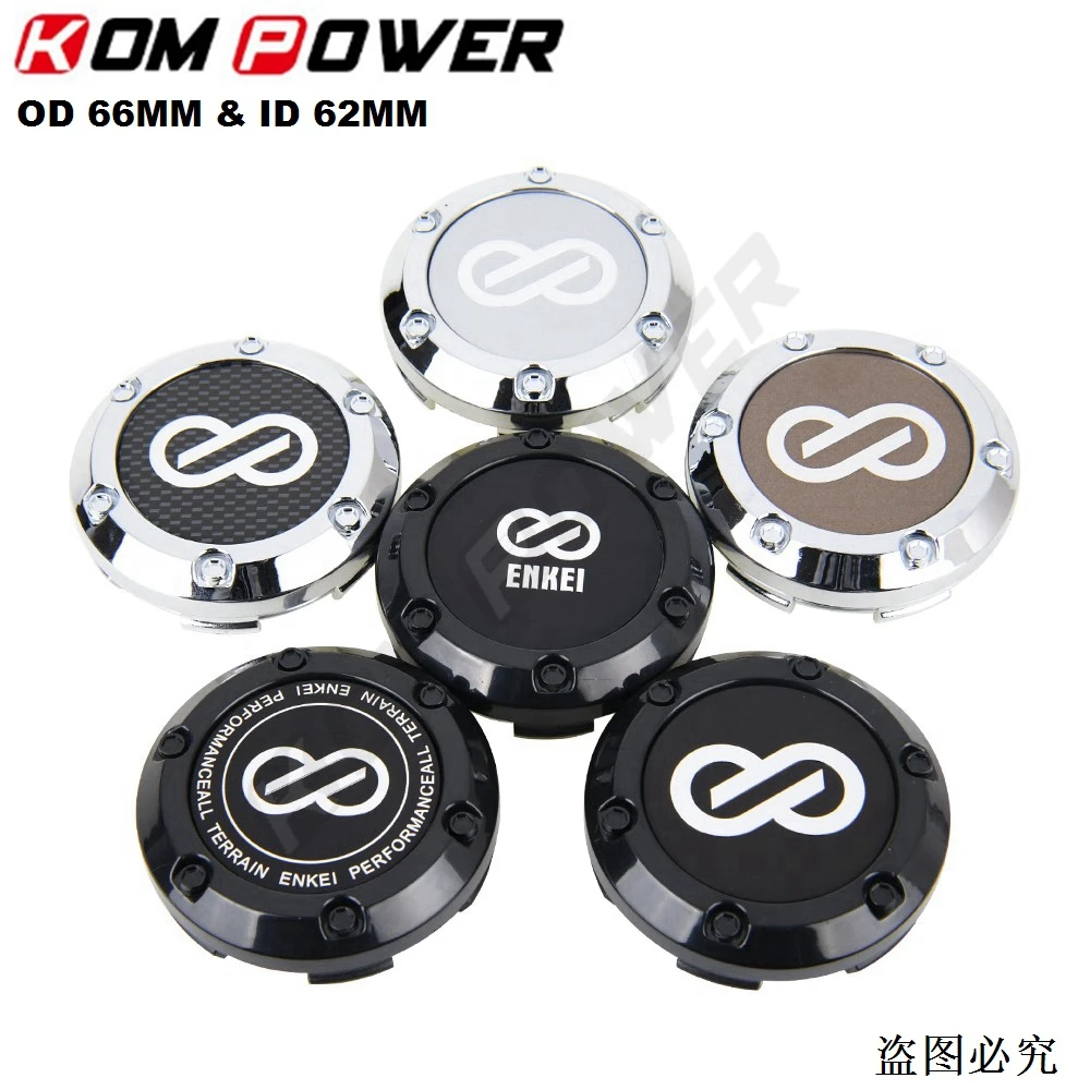 4PCS OD 66MM / ID 62MM Sport Center Cap ENKEI Logo Sticker Wheel Hub ...