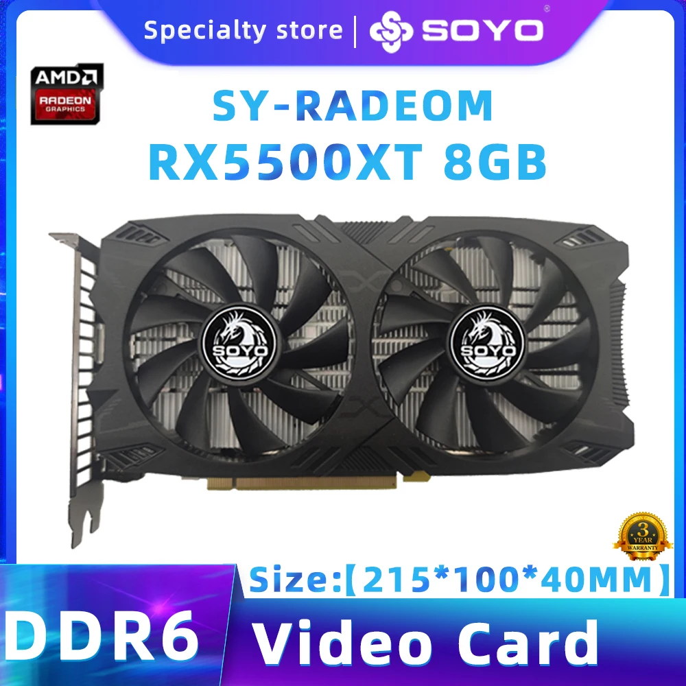 Graphic Card Rx 5500xt | Rx5500 Graphics Card | Soyo Graphics Card | Soyo Video Card - Graphics ...