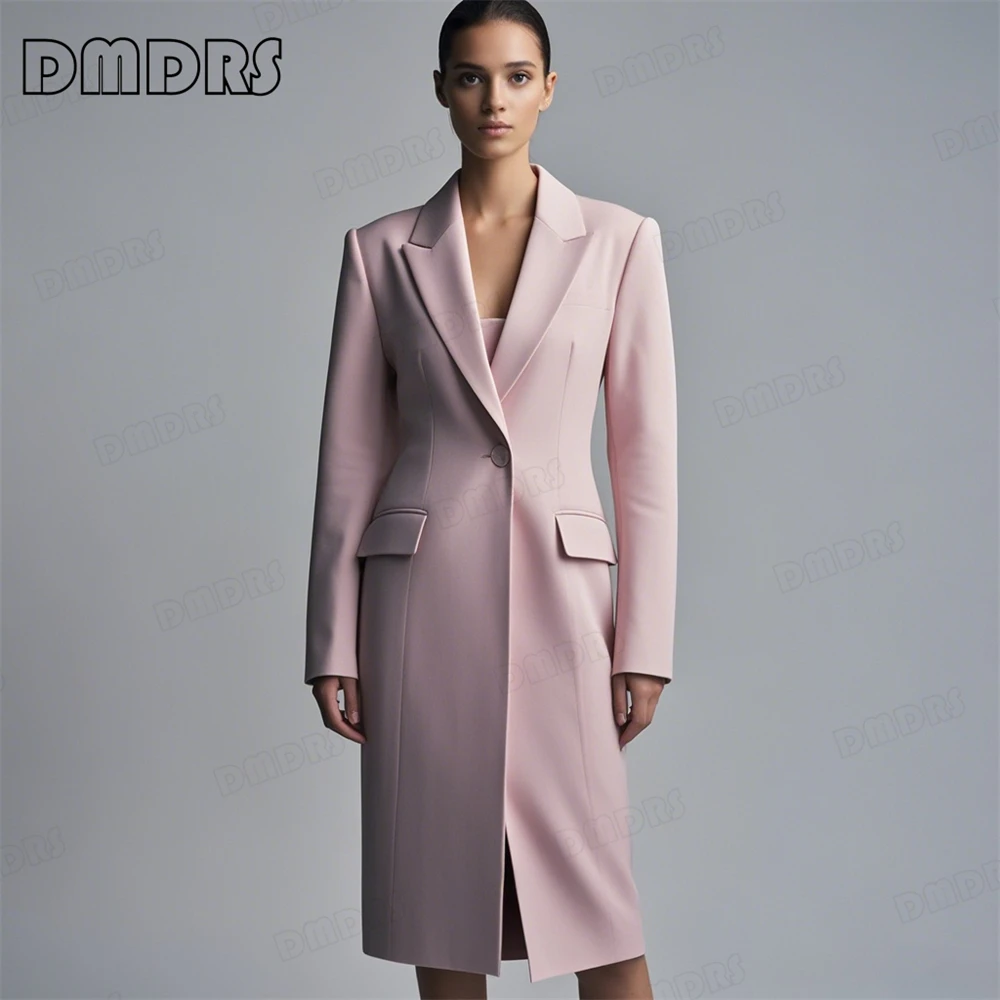 Customized-Colors-Suit-Coat-for-Women-Slim-Fitting-Long-Double-Breasted ...