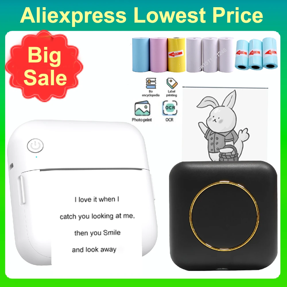 New-Mini-Thermal-Printer-Bluetooth-Wireless-Inkless-Print-Photo-Sticker ...