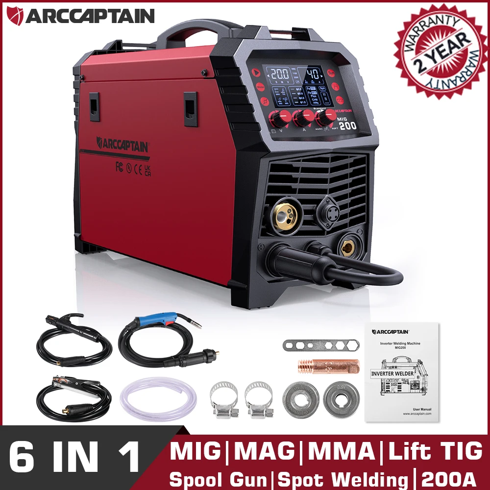ARCCAPTAIN-m-quina-de-soldadura-MIG-6-en-1-220V-200A-inversor-IGBT ...