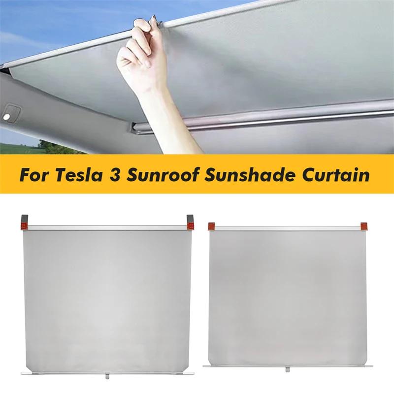 For-Tesla-Model-3-Y-2017-2022-Sunroof-Sunshade-Curtain-Retractable-Roof ...